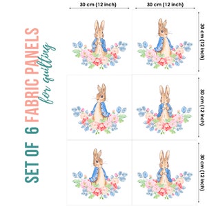 Peter Rabbit Fabric Panel for Quilting, Baby Fabric Panel, Cotton ...