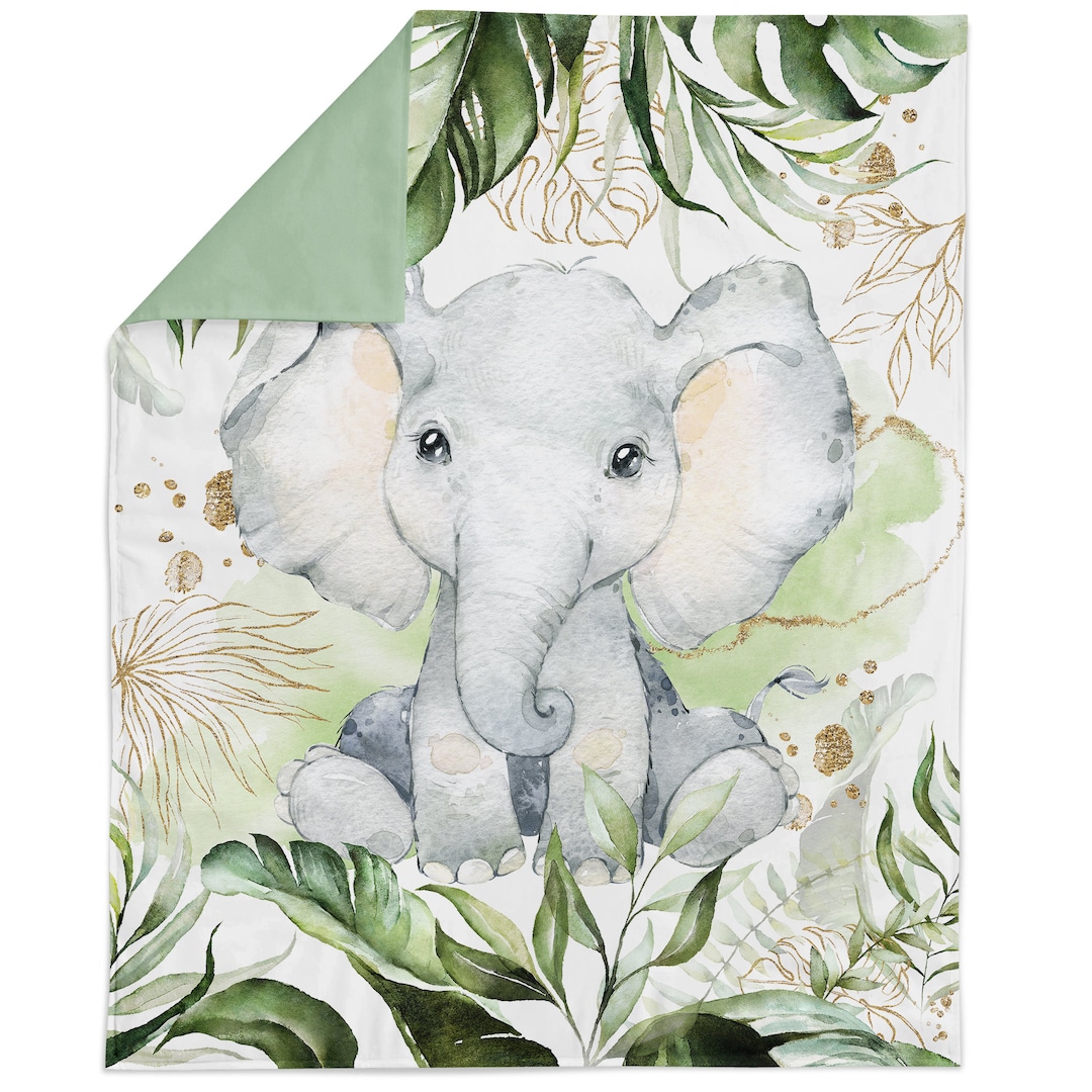 Jungle Safari Fabric Panel for Quilting, Elephant Fabric Panels, Cotton ...