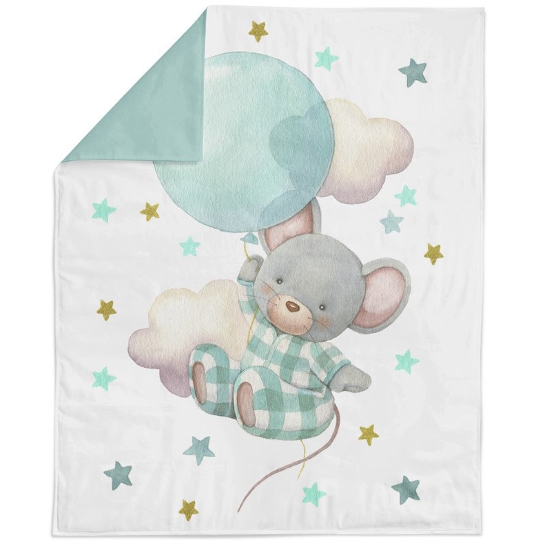 Baby Mouse Fabric Panel for Quilting, Baby Fabric Panel, Cotton Fabric ...