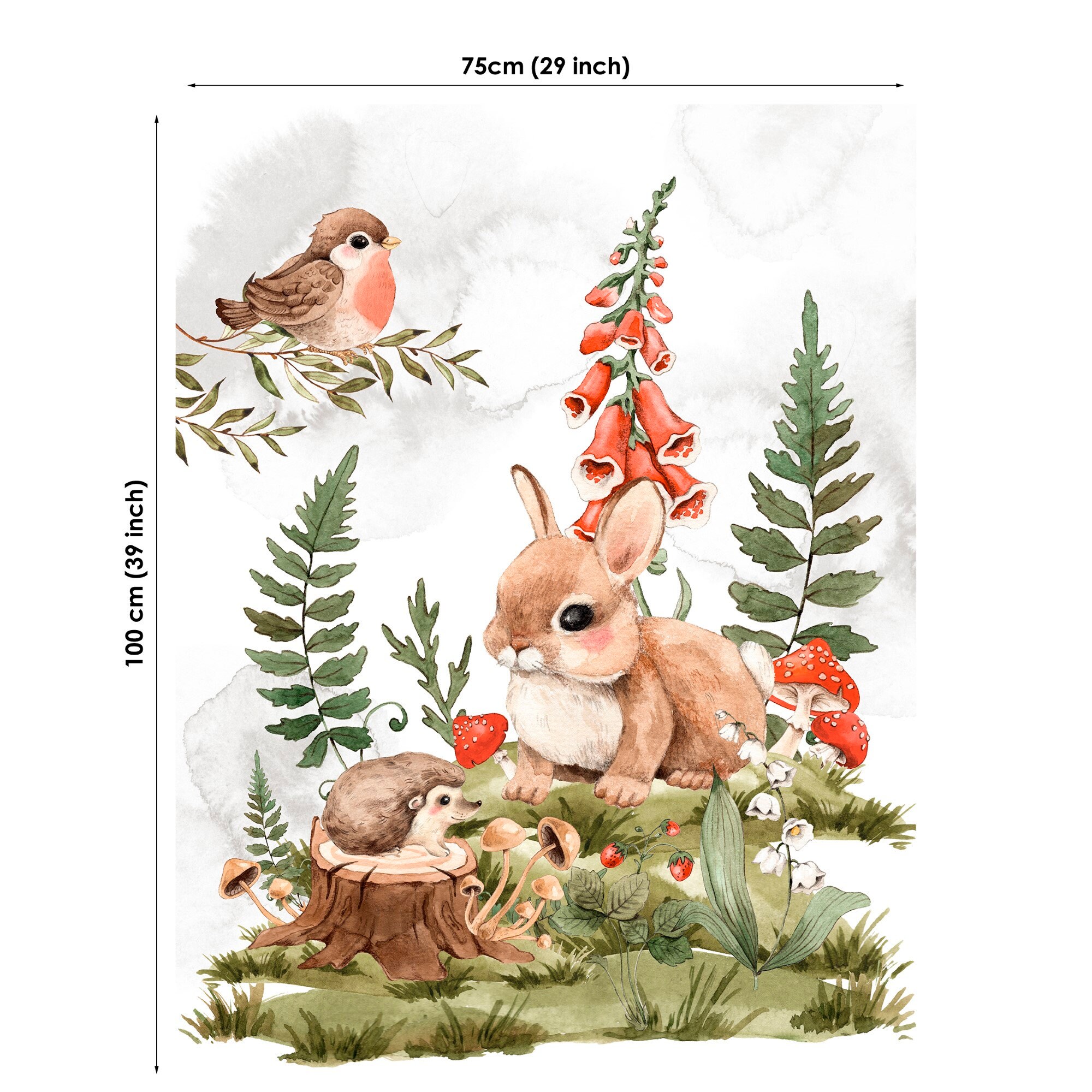 Woodland Animals Fabric Panel for Quilting Baby Fabric Panel - Etsy