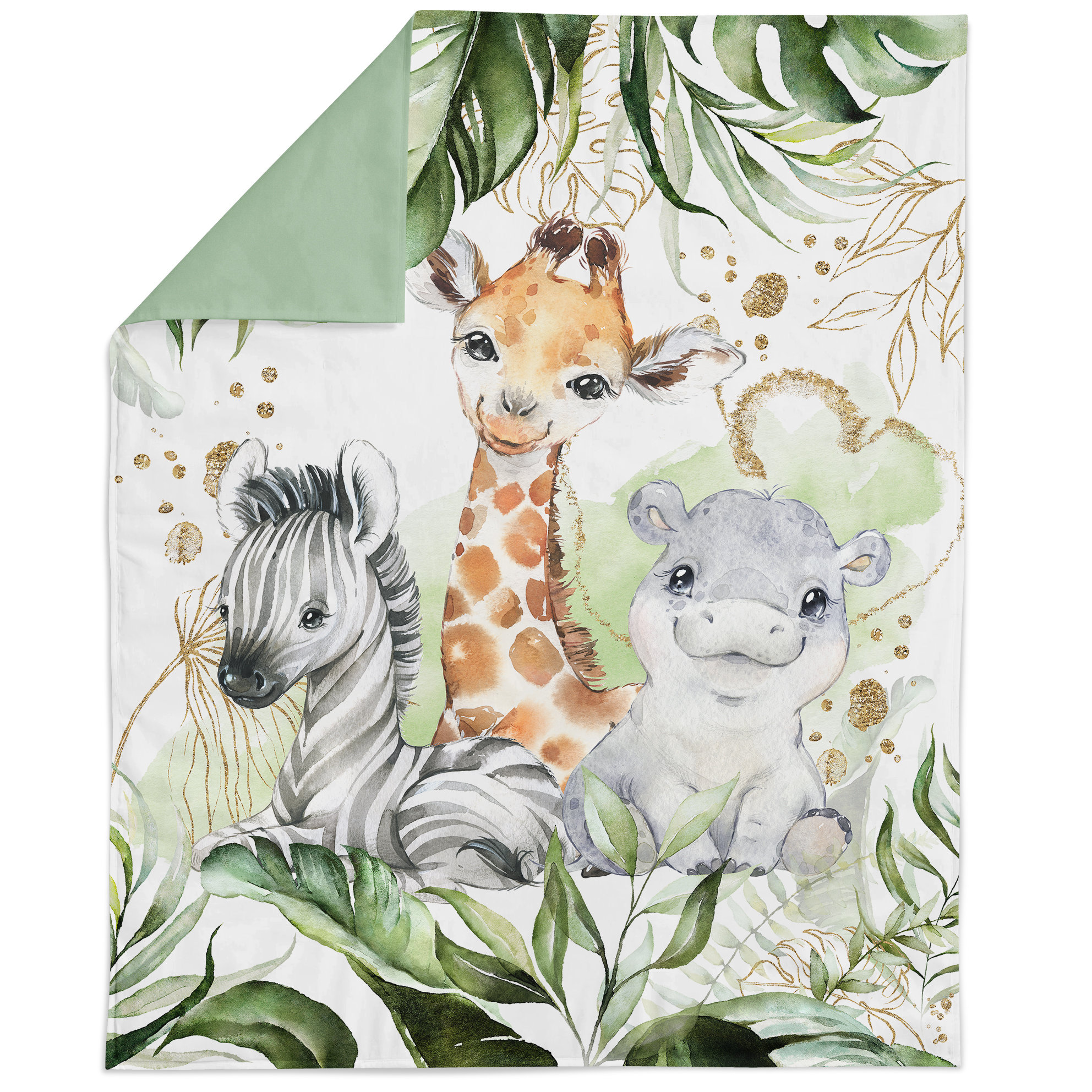Jungle Safari Fabric Panel for Quilting Hippo Fabric Panels - Etsy