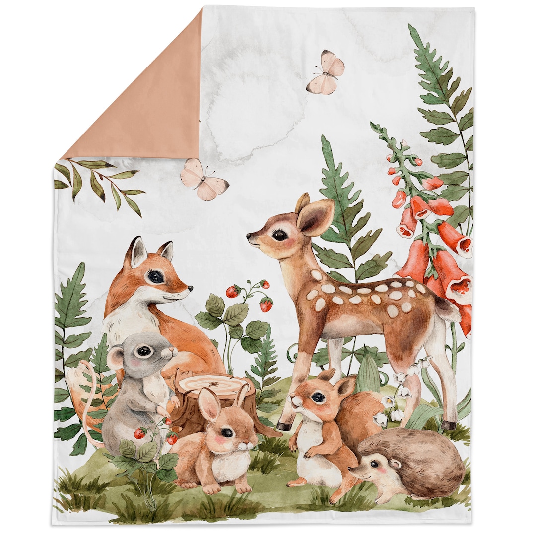 Woodland Animals Cotton Fabric Panel for Quilting & Sewing - Etsy