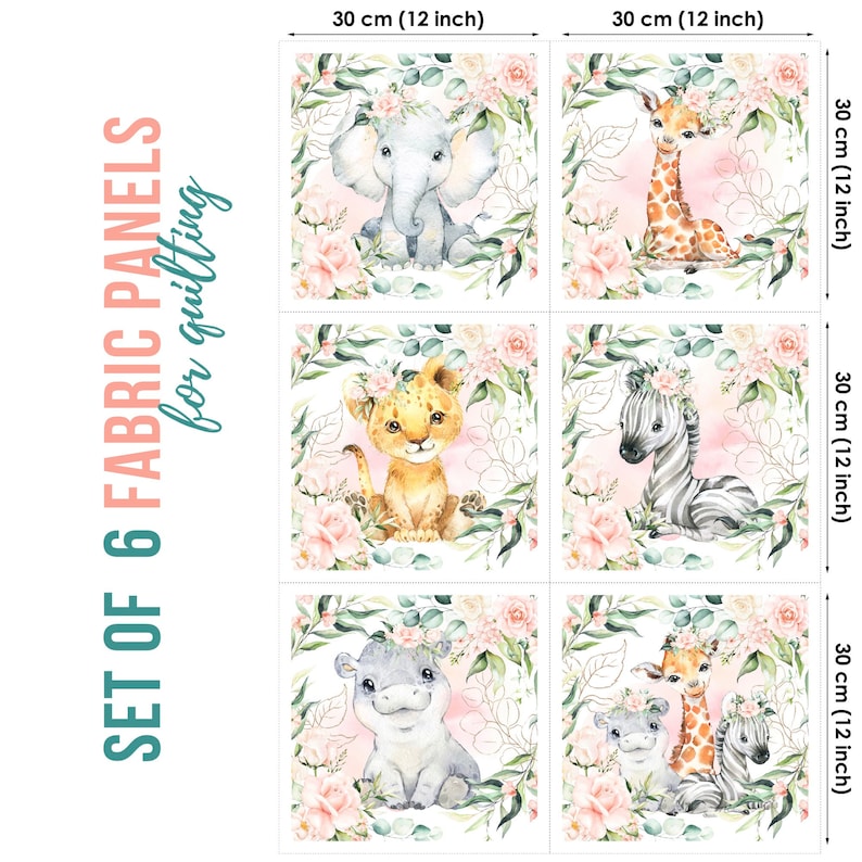 Zebra Roses Cotton Fabric Panel: Jungle Safari Quilting - Etsy