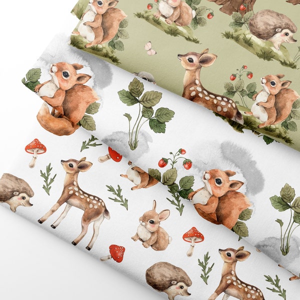 Woodland Fabric - Etsy