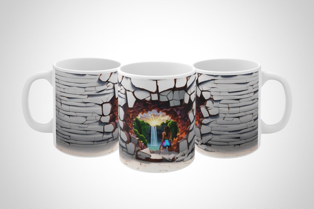 Uncover the Magic of a 3D Art Coffee Mug - Journey From a Cracking Wall ...