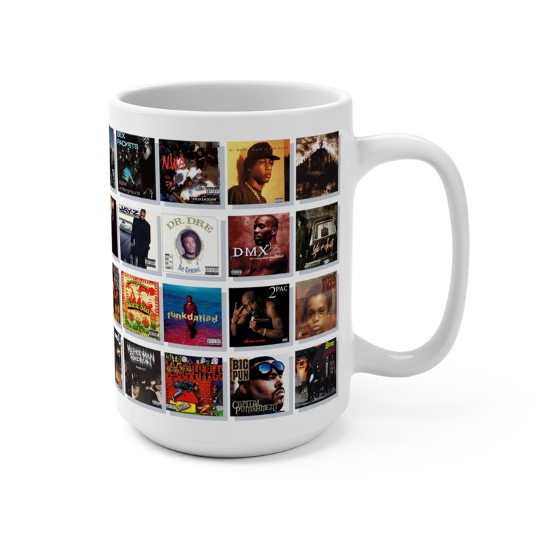 Classic 90s Hip-hop Album Collage Coffee Mug 15oz Nostalgic Retro Rap Music, 90s Nostalgia Gifts ...