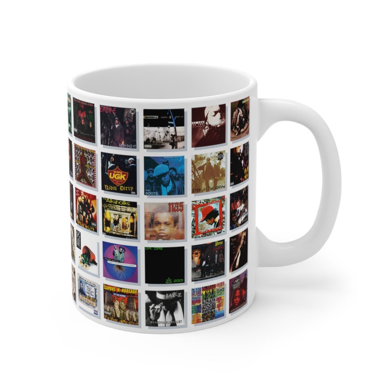 Classic 90s Hip-hop Album Collage Coffee Mug - 11oz - Nostalgic Retro ...