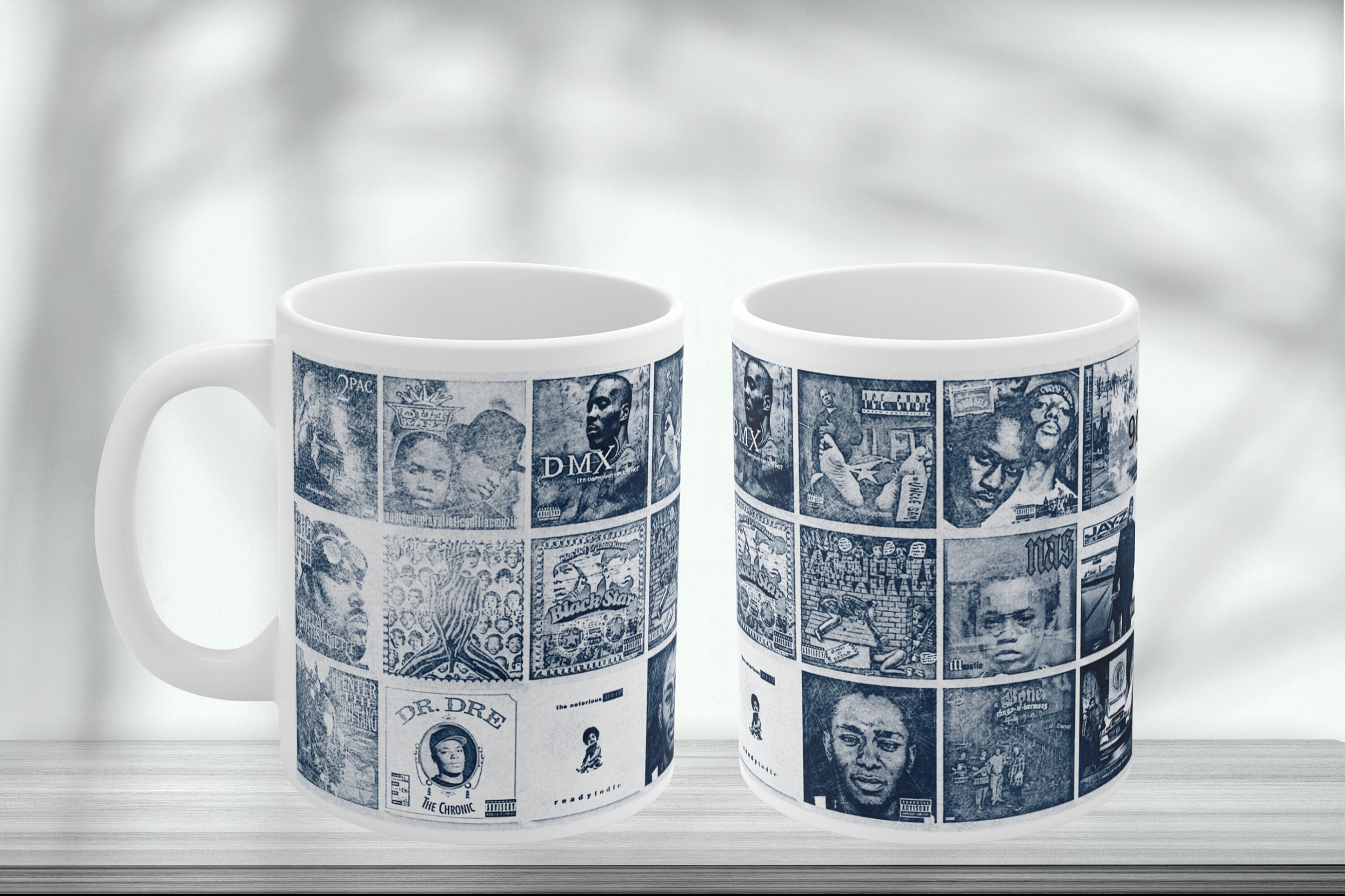 Vintage 90s Hip-hop Album Collage Coffee Mug - 11oz - Nostalgic Retro ...