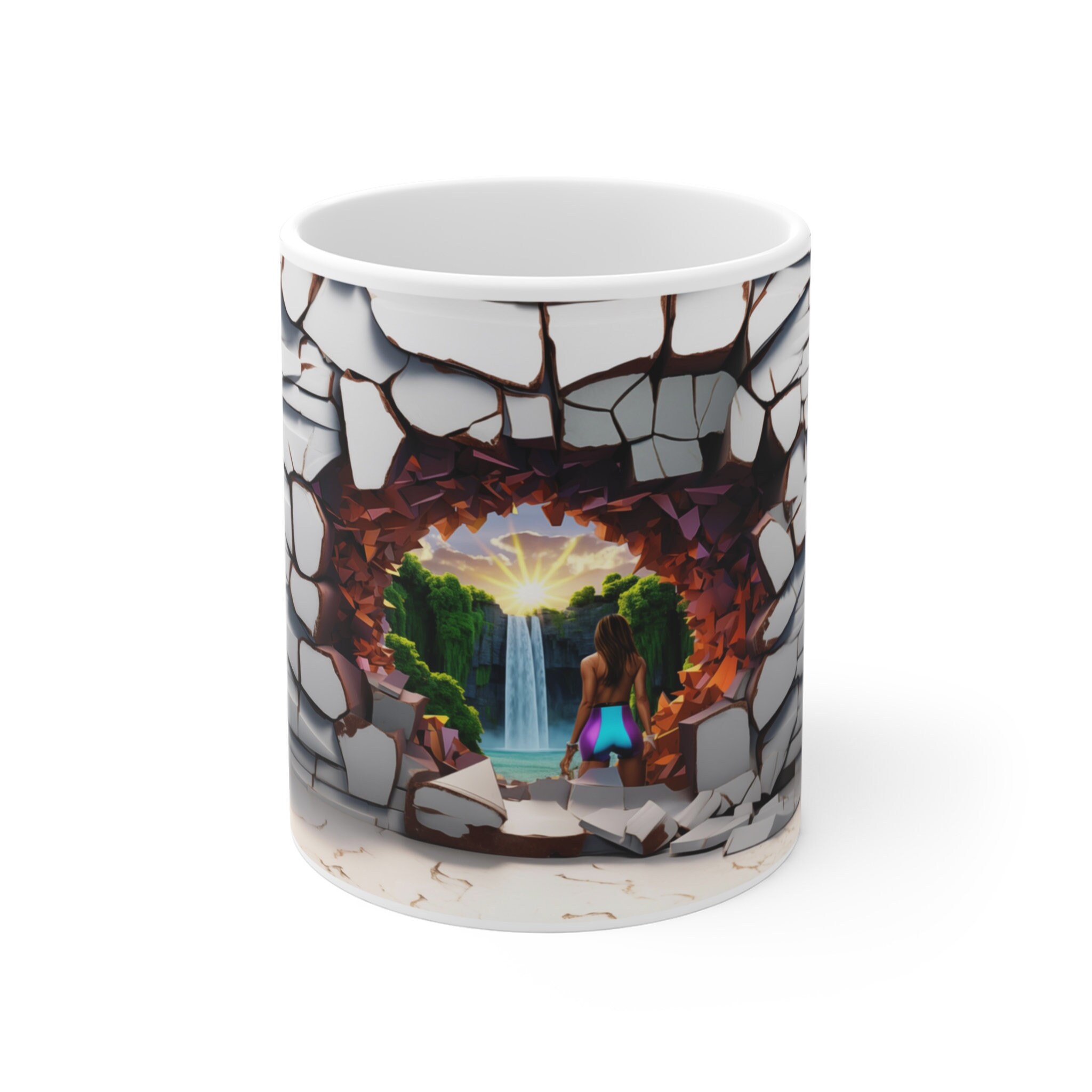 Uncover the Magic of a 3D Art Coffee Mug Journey From a Cracking Wall ...