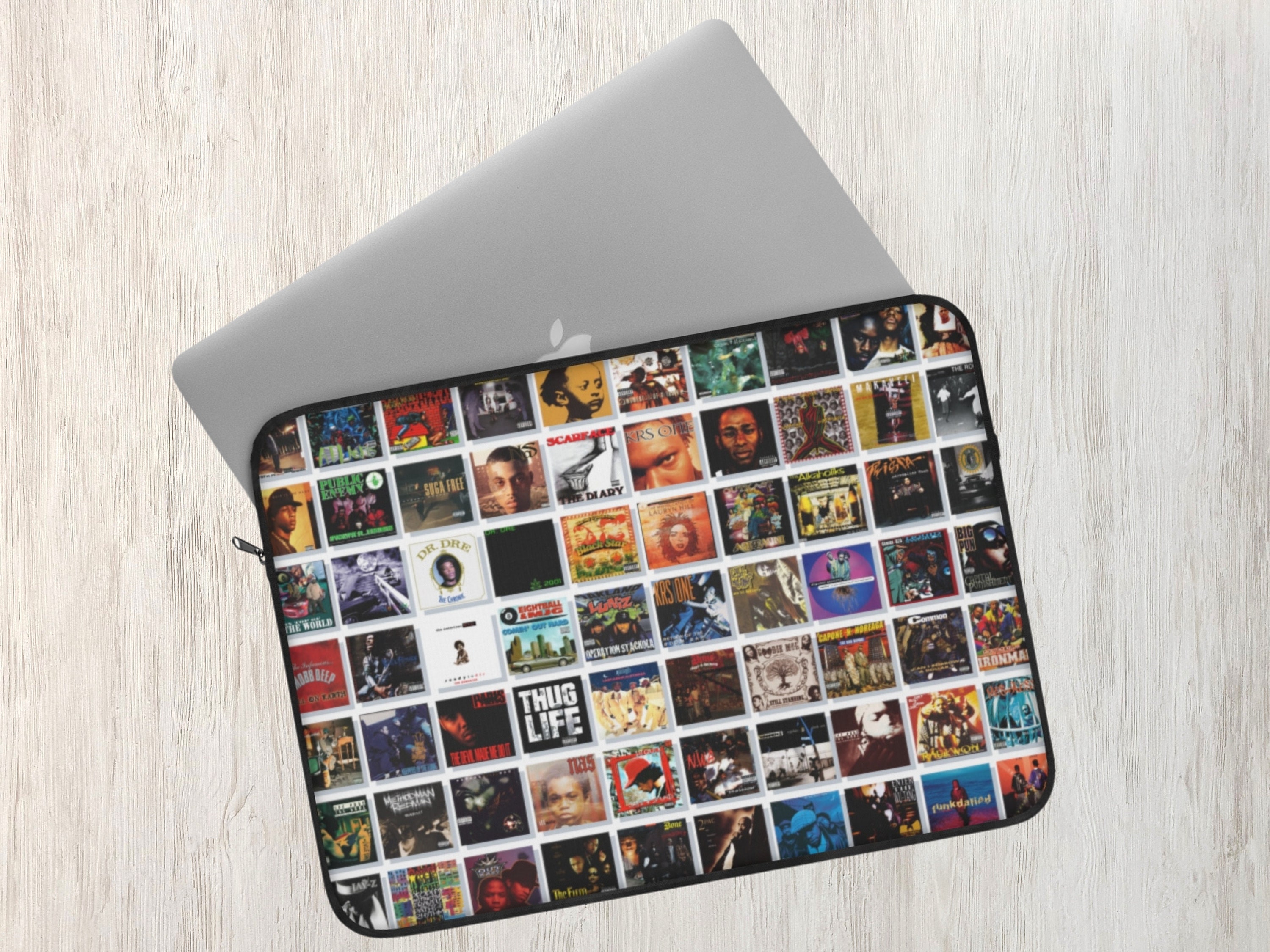 90s Hip-hop Vibes Laptop Sleeve 13" & 15"- Collage Design for Macbook ...
