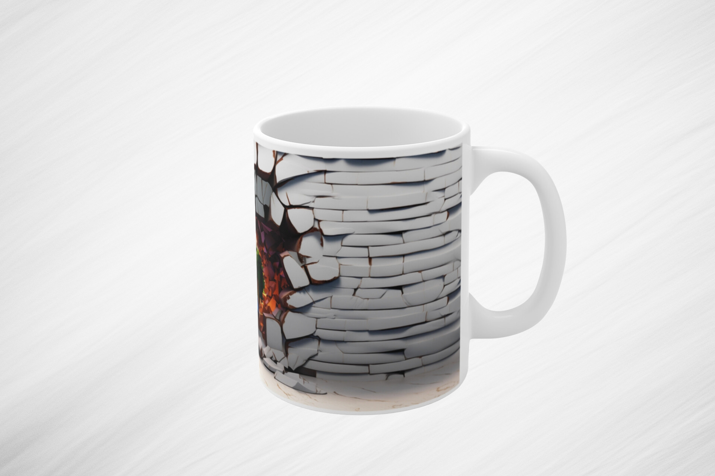 Uncover the Magic of a 3D Art Coffee Mug Journey From a Cracking Wall ...