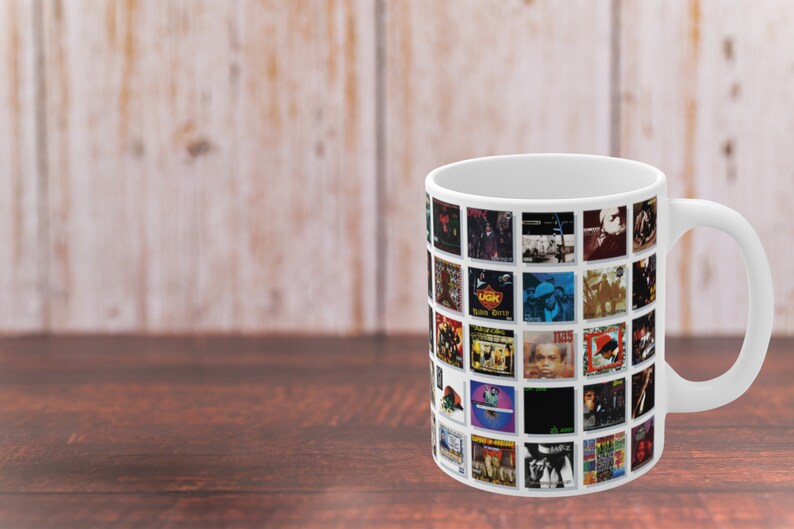 Classic 90s Hip-hop Album Collage Coffee Mug - 11oz - Nostalgic Retro ...