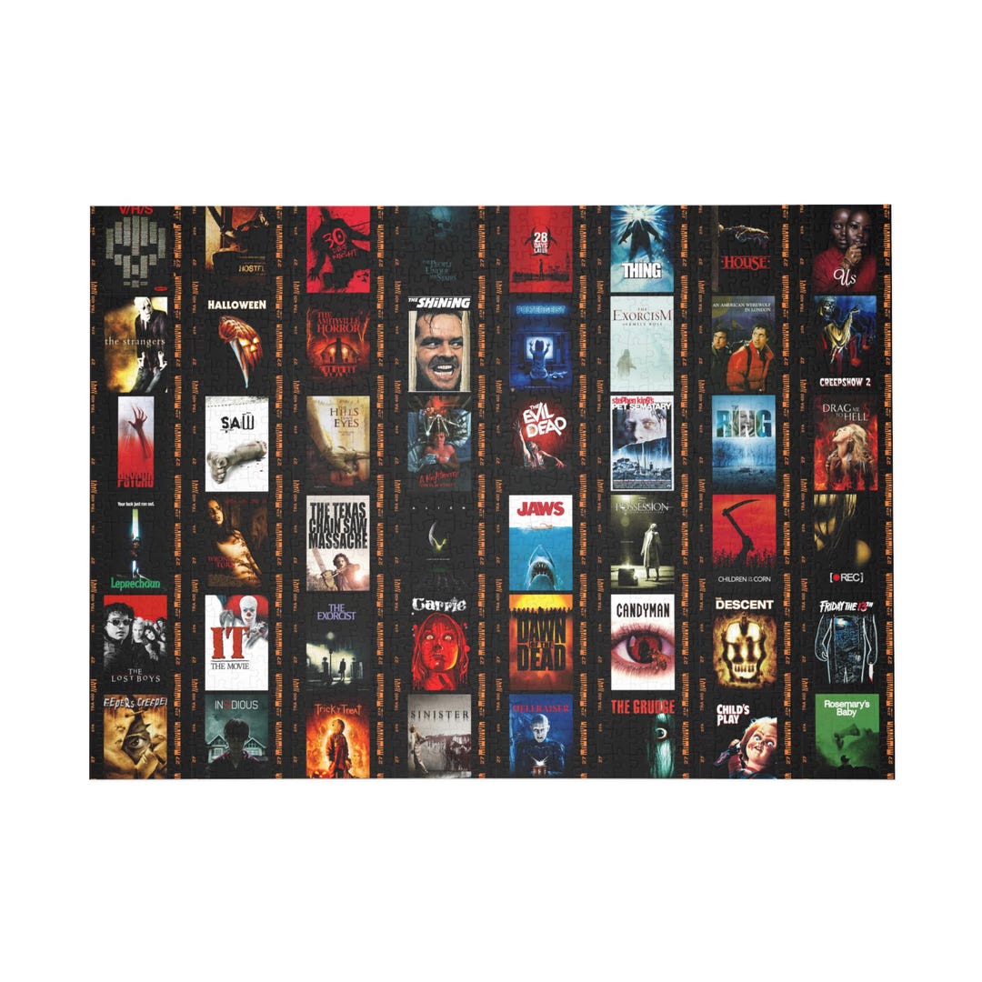 Classic Horror Movie Cover Puzzle (252, 500, 1000-piece) - Premium ...