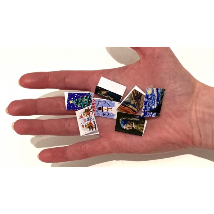 Four 1:12 Scale Birthday Cards classic Paintings Pack - Etsy