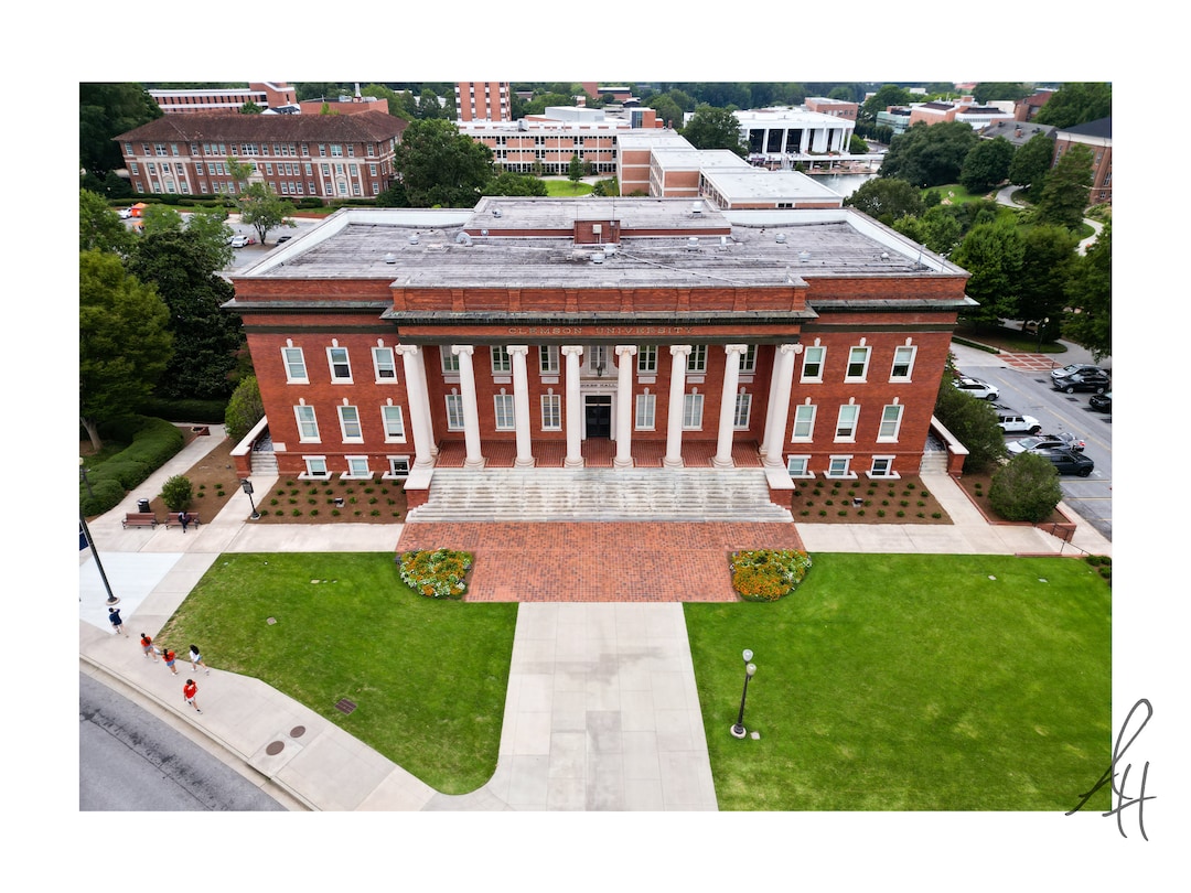 Clemson Sikes Hall Print - Etsy