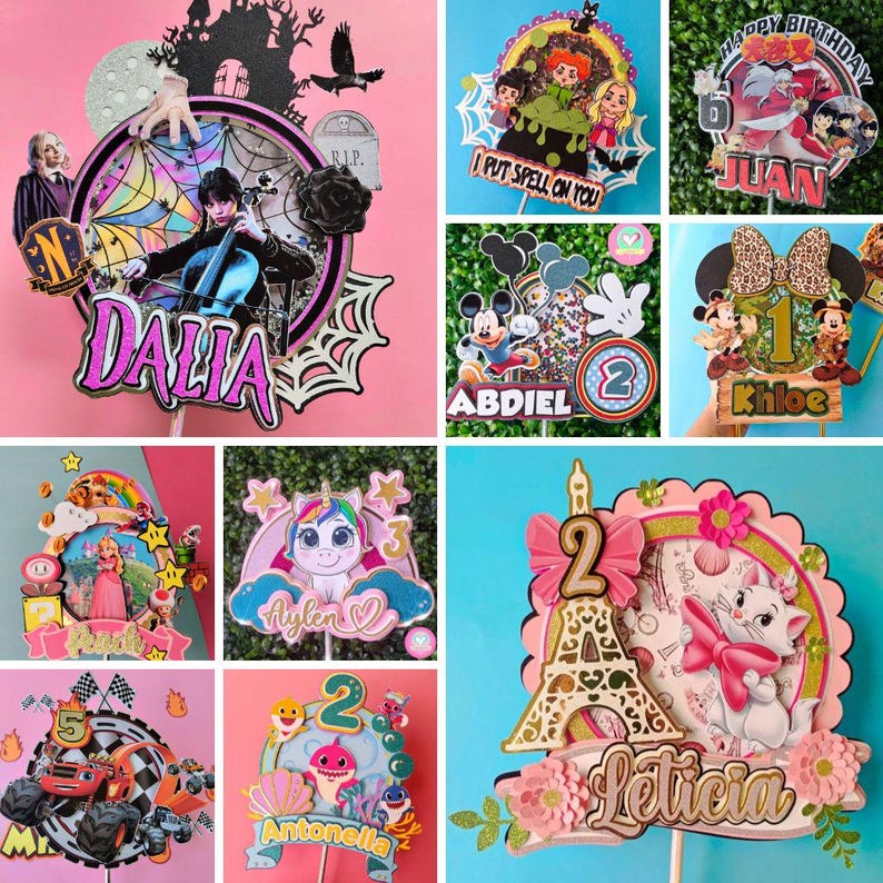 Cake Topper Combo – 40 Themes Collective – Cake Topper Pack - Etsy