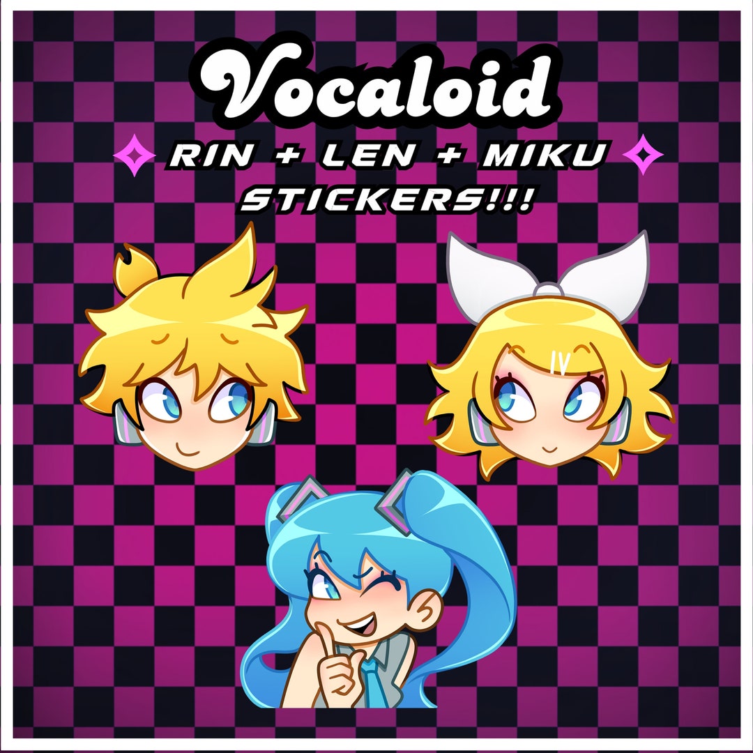 Vocaloid Hatsune Miku Kagamine Rin & Len Chibi Mini Stickers - Etsy