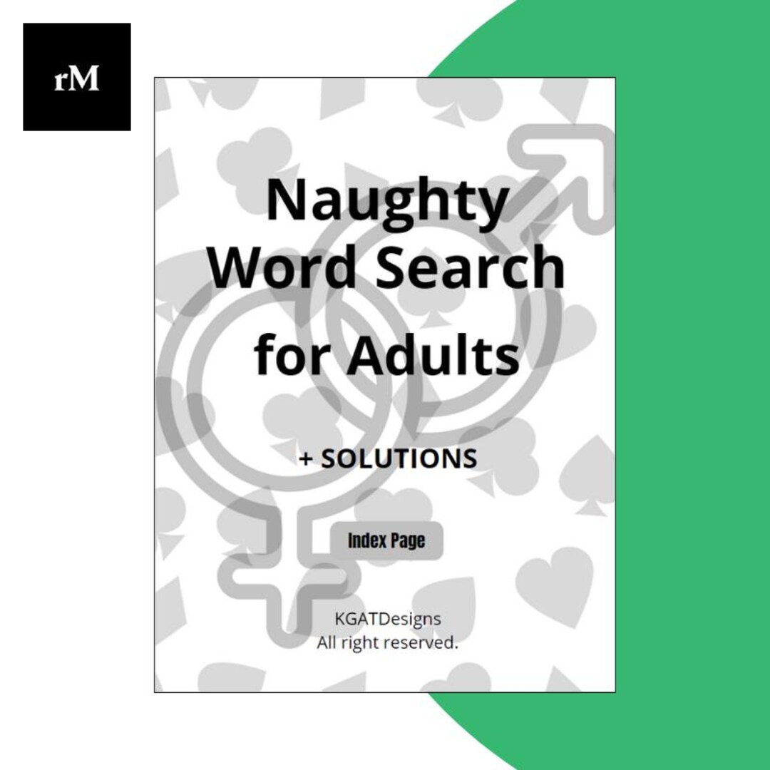 Naughty Words Word Search Puzzle PDF for Remarkable 2 Tablet–80 Cheeky ...