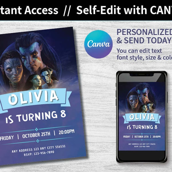 Avatar 2 Invitation - Etsy