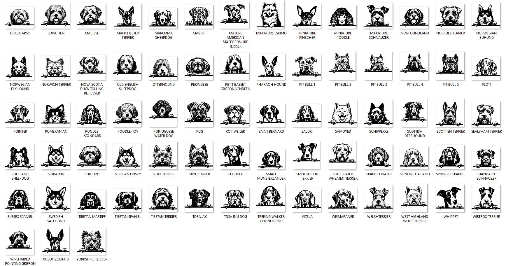 Vinyl Dog Window Decals Various Breeds, Custom Options - Etsy