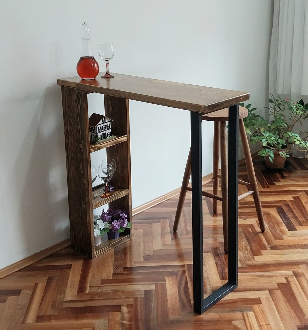 Wooden Bar Table Bar Table Hight Bar Table Natural Wooden - Etsy
