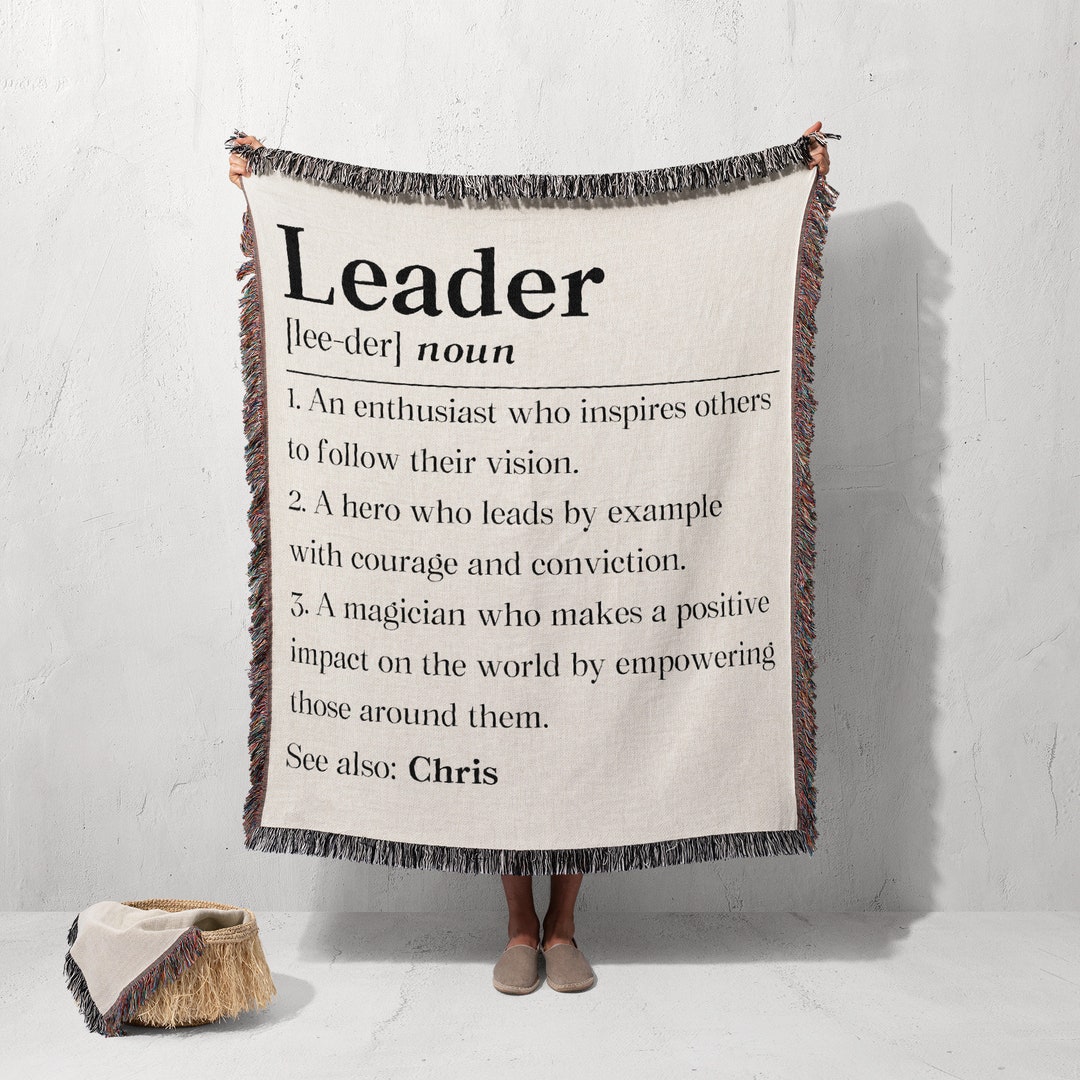 Personalized Leader Definition: Custom Woven Throw Blanket - Etsy