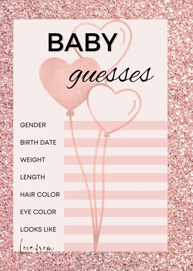 Baby Shower Printable Games for Girl, Fun Girl Baby Shower Game ...