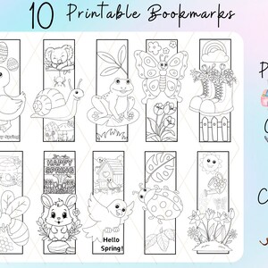 Spring Printables, Spring Printable Bookmarks, Kids Printable Bookmarks ...