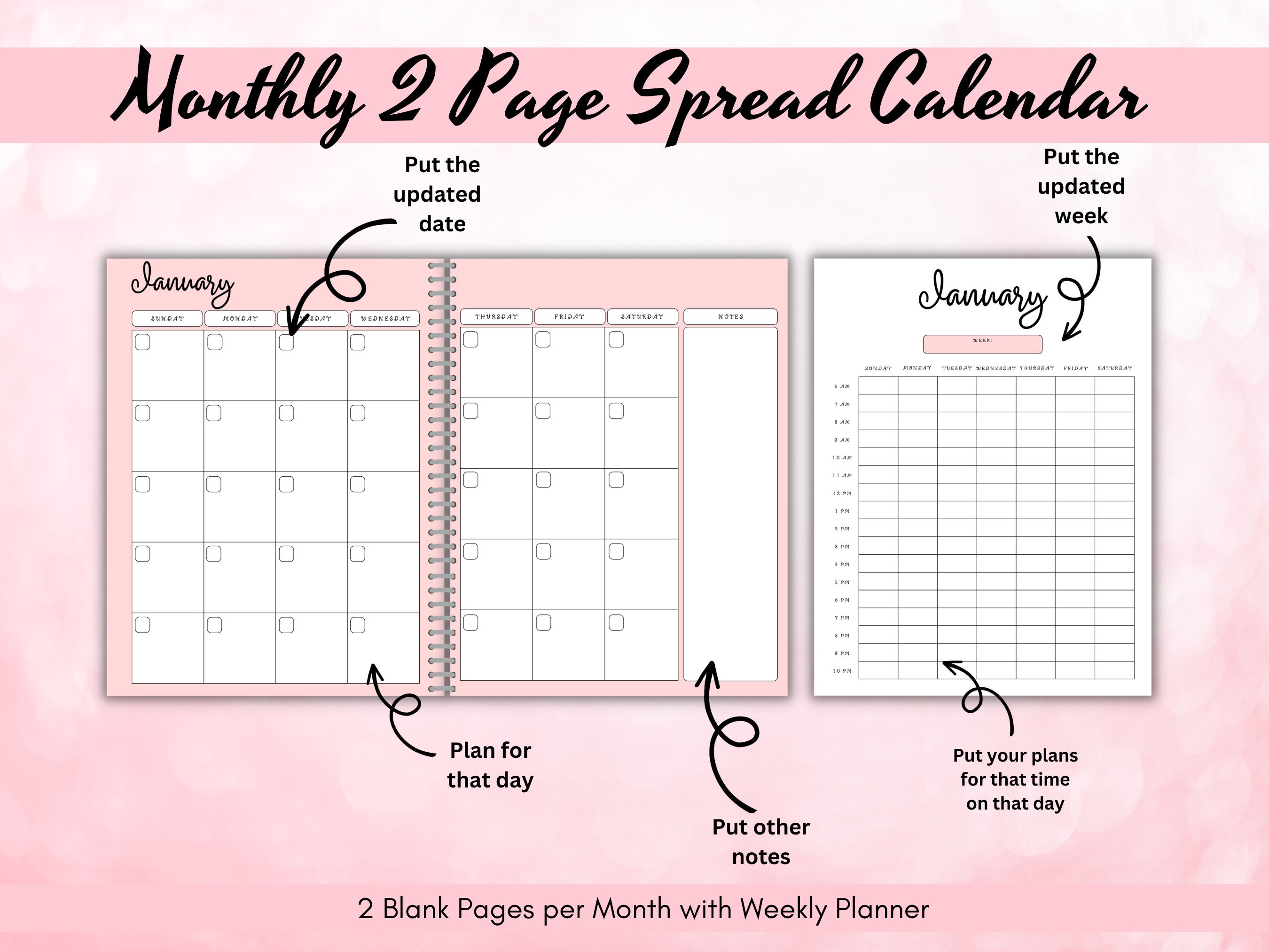 Homeschool Planner Printable | Homeschool Binder | Undated | Pink ...