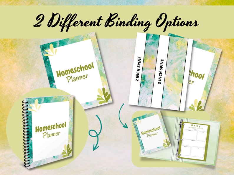 Homeschool Planner Printable | Homeschool Binder | Undated | Green ...