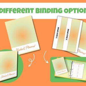 Student Planner Printable | Student Binder | Undated | Orange ...