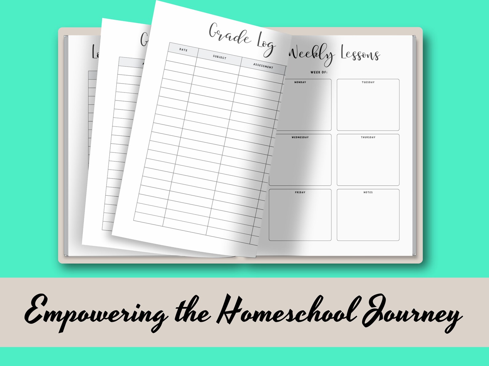 Homeschool Planner Printable | Homeschool Binder | Undated | Plain ...