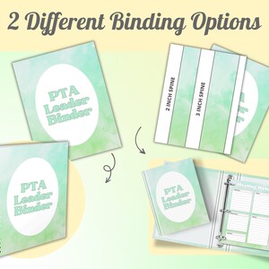 PTA Leader Planner Printable | PTA Leader Binder | Undated | Green ...