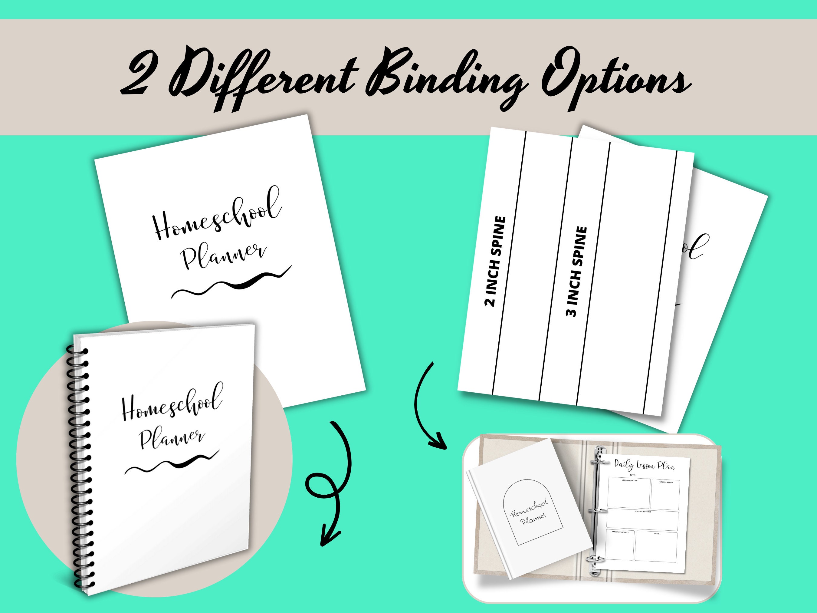 Homeschool Planner Printable | Homeschool Binder | Undated | Plain ...