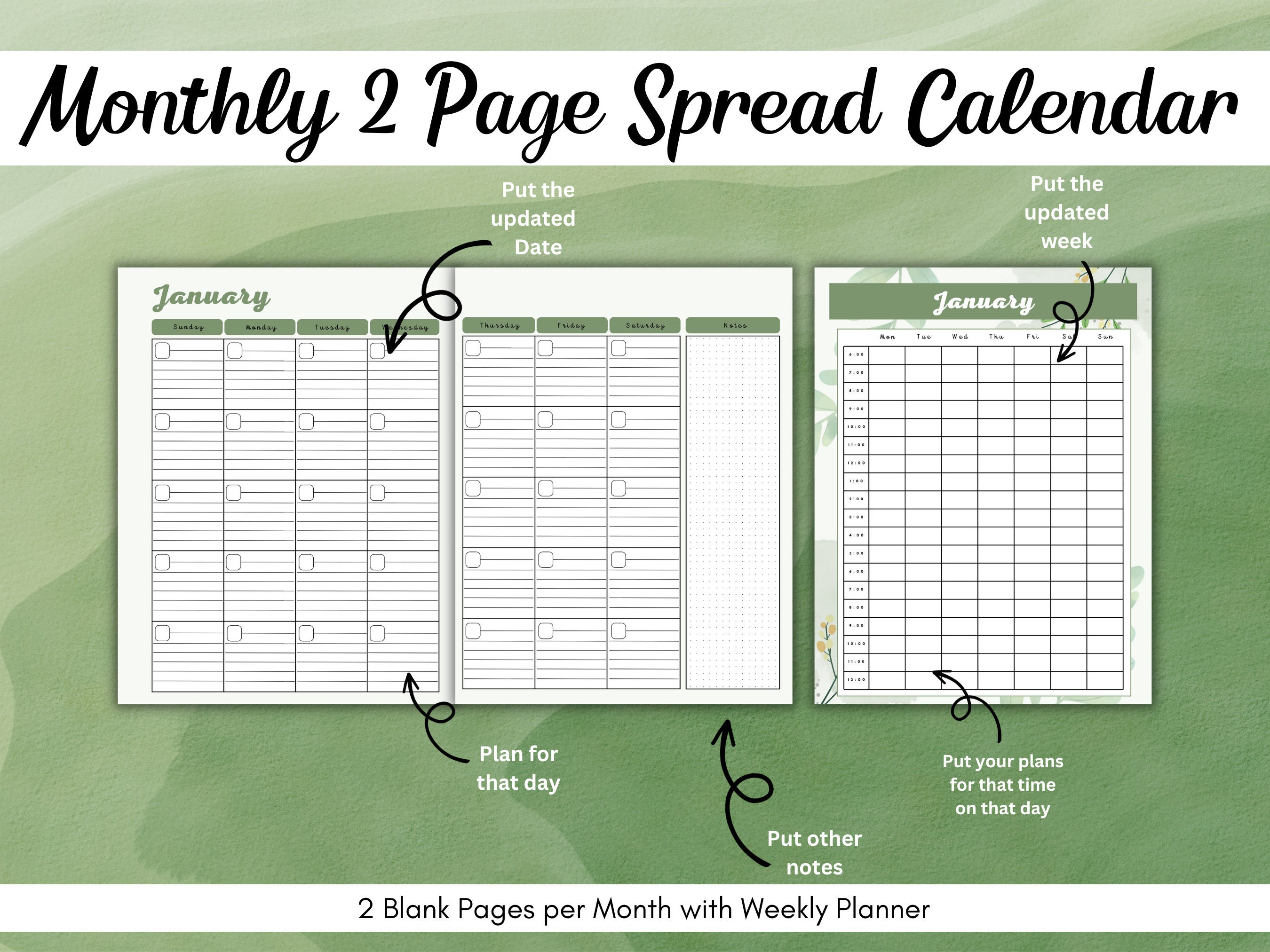 Teacher Journal Printable | Teacher Binder | Green Planner ...