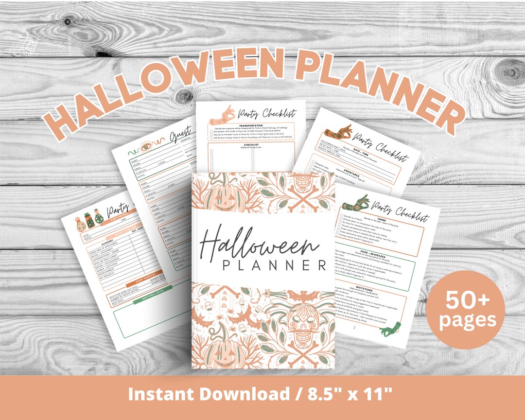 Halloween Planner Printable Halloween Party Planner - Etsy