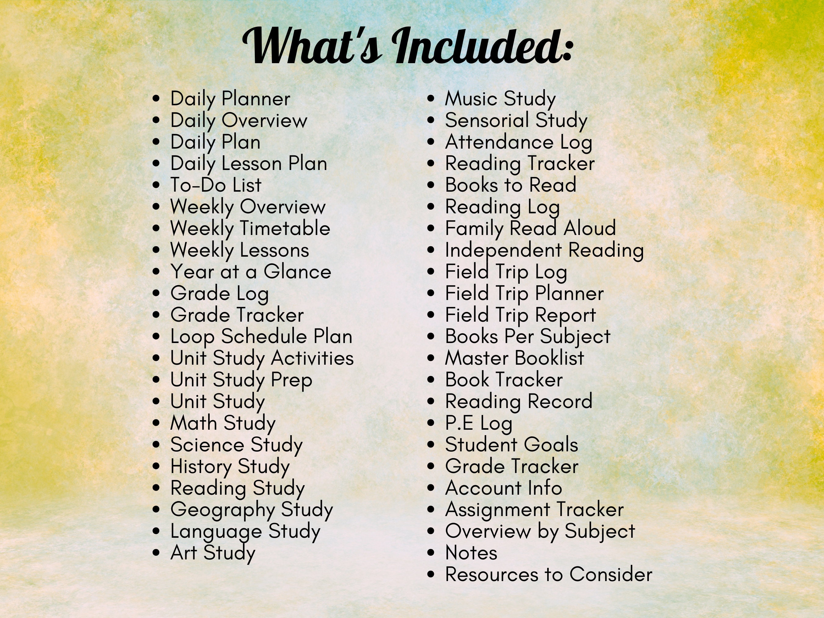 Homeschool Planner Printable | Homeschool Binder | Undated | Green ...