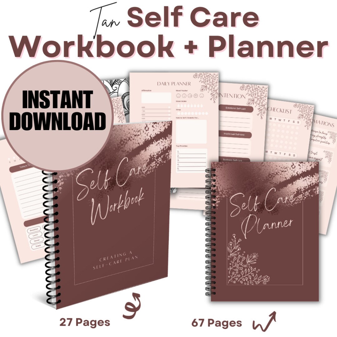 Self Care Planner Printable | Self Care Journal | Self Care Workbook ...
