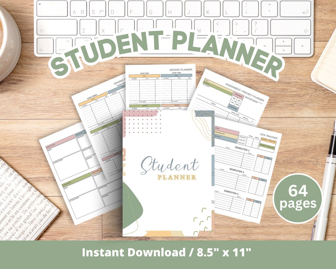 2023-2024 Student Planner Printable 2023-2024 Academic - Etsy