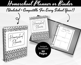 Homeschool Planner Printable | Homeschool Binder | Undated | Green ...