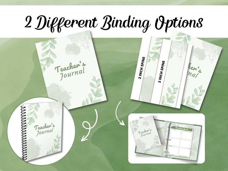 Teacher Journal Printable | Teacher Binder | Green Planner ...