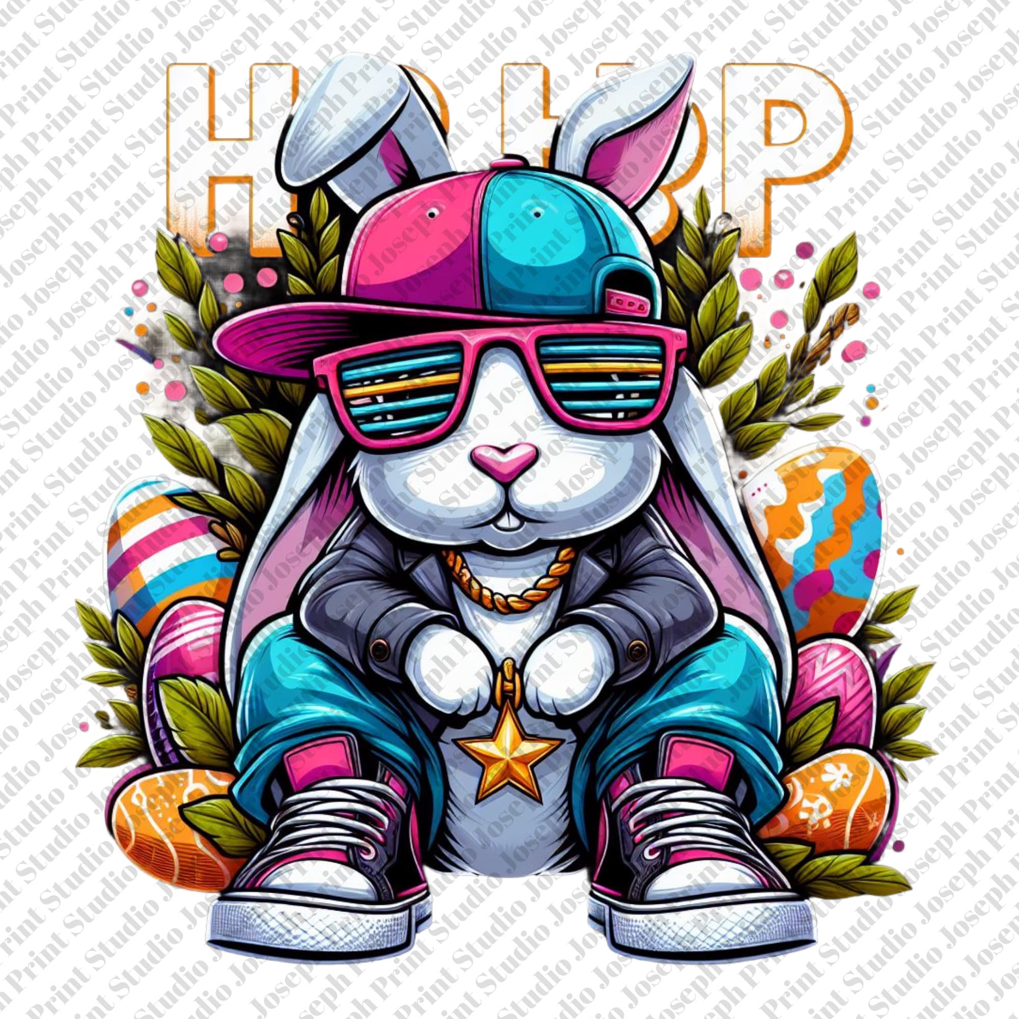Hip Hop Bunny Easter Day Cute Hip Hop Easter Bunny Png Sublimation ...