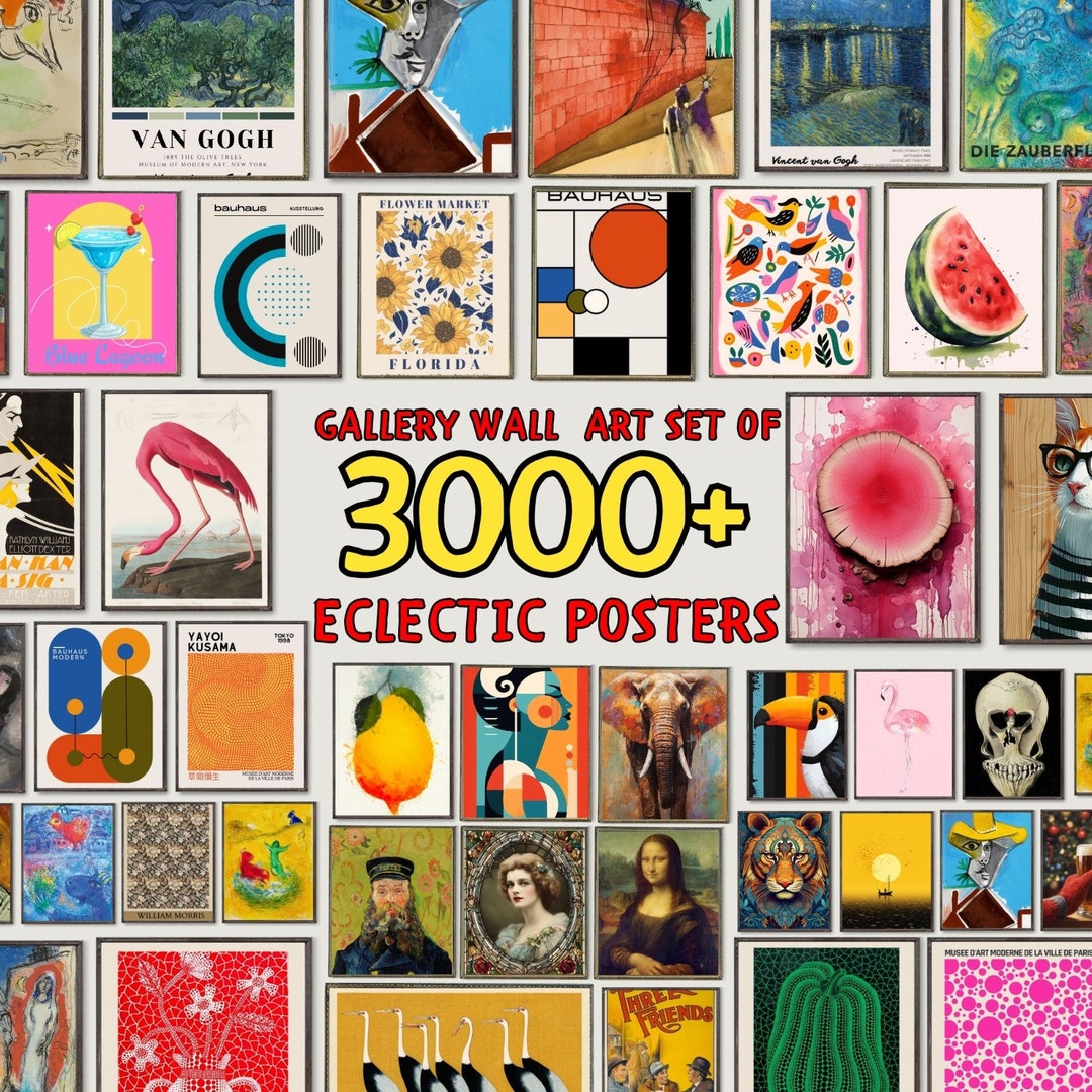 3000 Printable Eclectic Prints for Home Decor, Eclectic Gallery Set ...