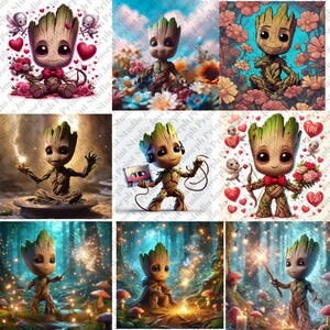 Groot Png 3D Baby Groot Tumbler Wrap, Groot Wrap, Groot Tumbler, Groot ...