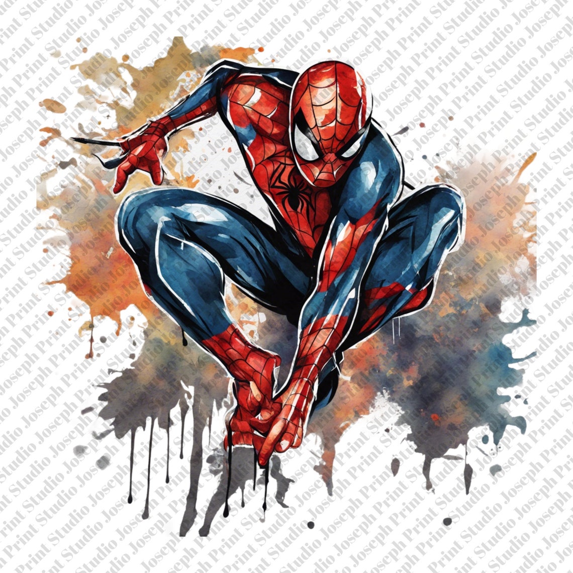 Watercolor Spider Man Png, Spider Man Clip Art, T-shirts, Posters ...
