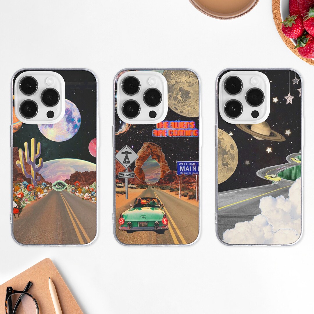 Retro Futuristic Collage Magsafe Phone Case | Vintage Groovy Aesthetic ...