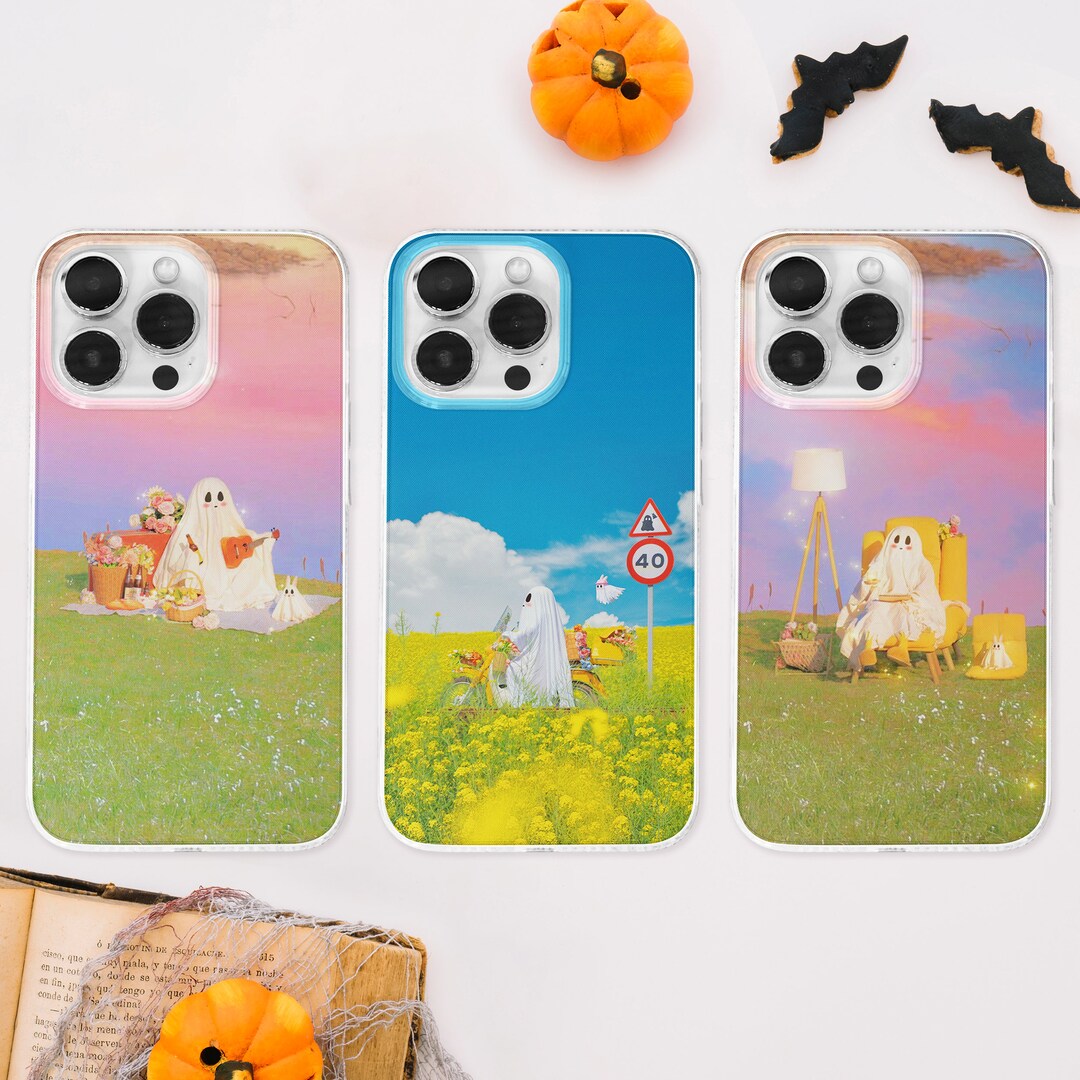 Aesthetic Pinkie Ghost Phone Case | Cartoon Ghost Inspired Phone Cover ...