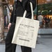 Custom Song Receipt Tote Bag Personalized Music Playlist Canvas Tote ...