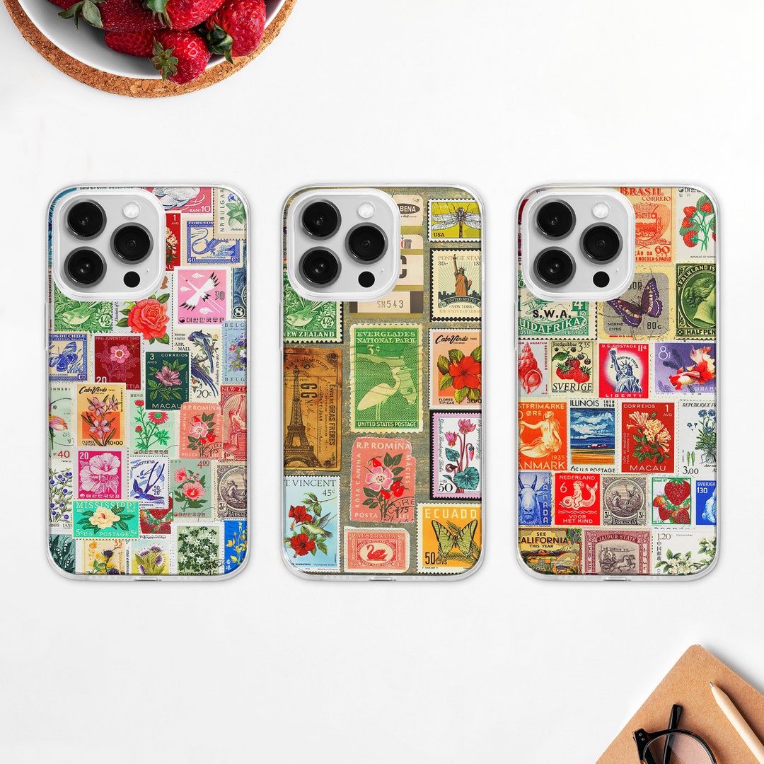Vintage Postmarks Magsafe Phone Case | Stamp Aesthetic Phone Cover ...