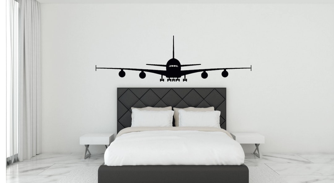 Handcrafted Wooden Airbus A380 Silhouette Airline Decor, Majestic Large ...